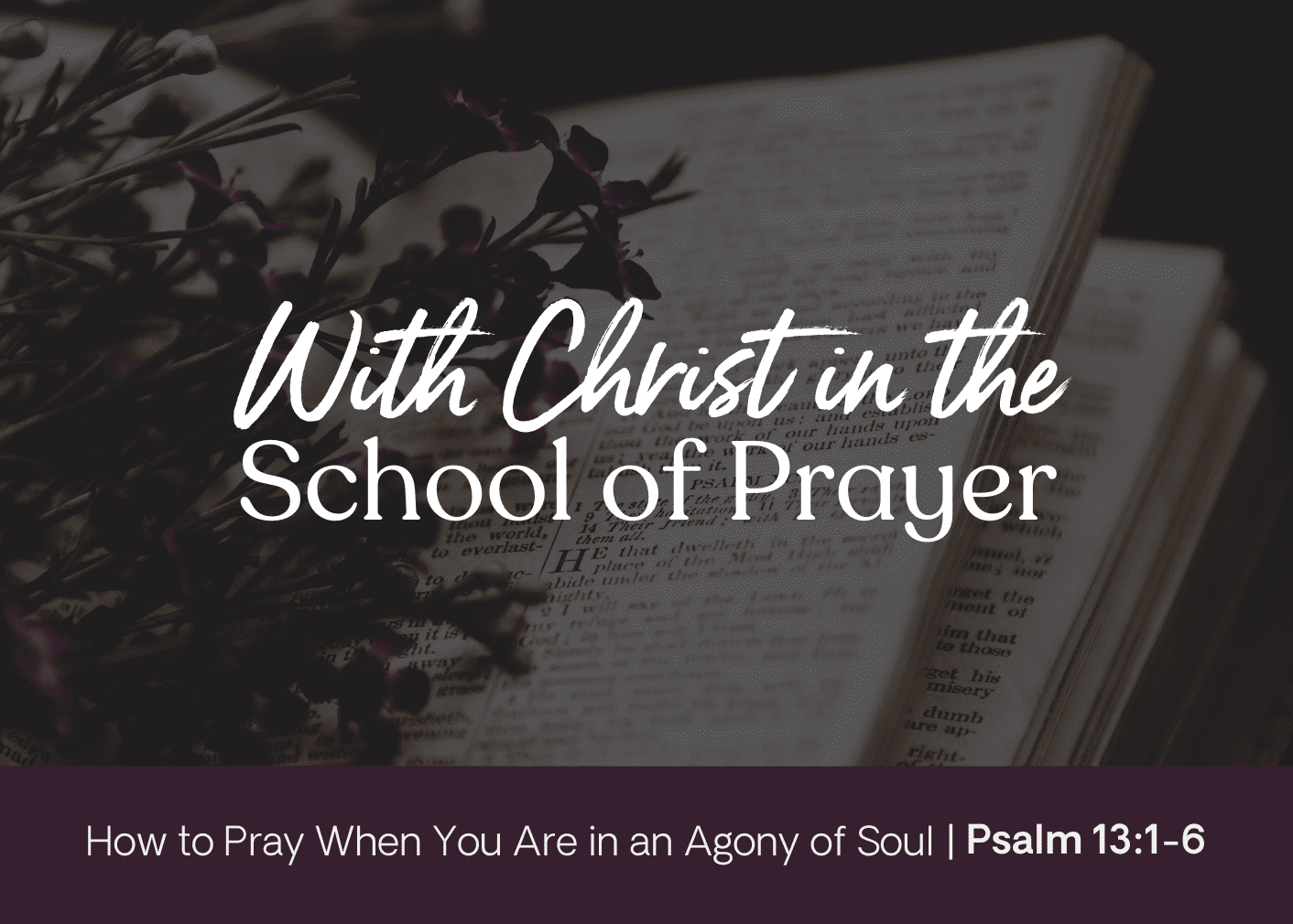 How to Pray When You Are in Agony of Soul, Part 1 - Open the Bible