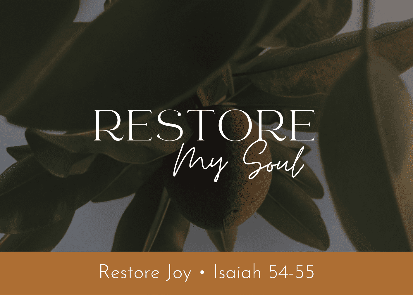 Restore Joy, Part 2 - Isaiah 54-55 - Open the Bible