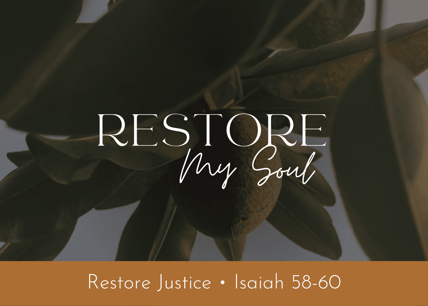 Restore Justice, Part 1 - Open the Bible