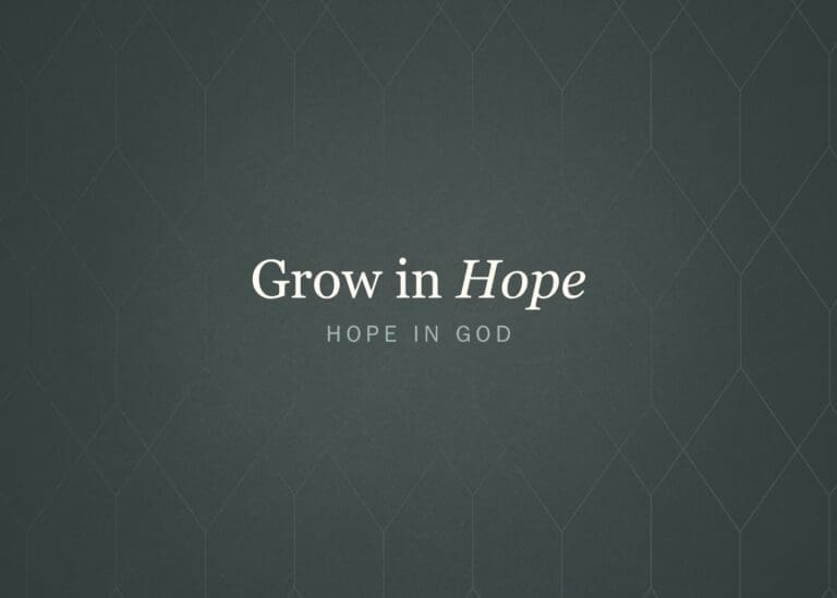 Hope in God, Part 2 - Open the Bible